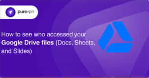 How to See Who Accessed Your Google Drive files | PureVPN